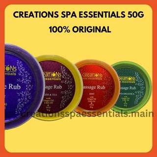 𝐎𝐑𝐈𝐆𝐈𝐍𝐀𝐋 CREATIONS SPA ESSENTIALS 50G MASSAGE RUB OINTMENT | Shopee ...