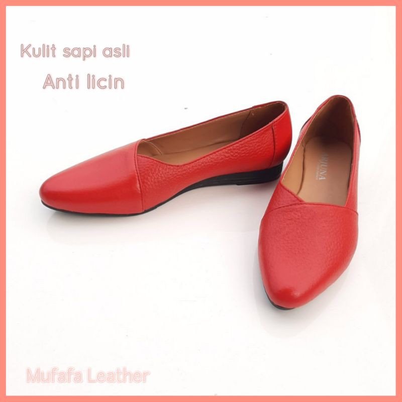 Mufafa Leather Mufafa Genuine Cowhide Women's Shoes | Shopee Philippines