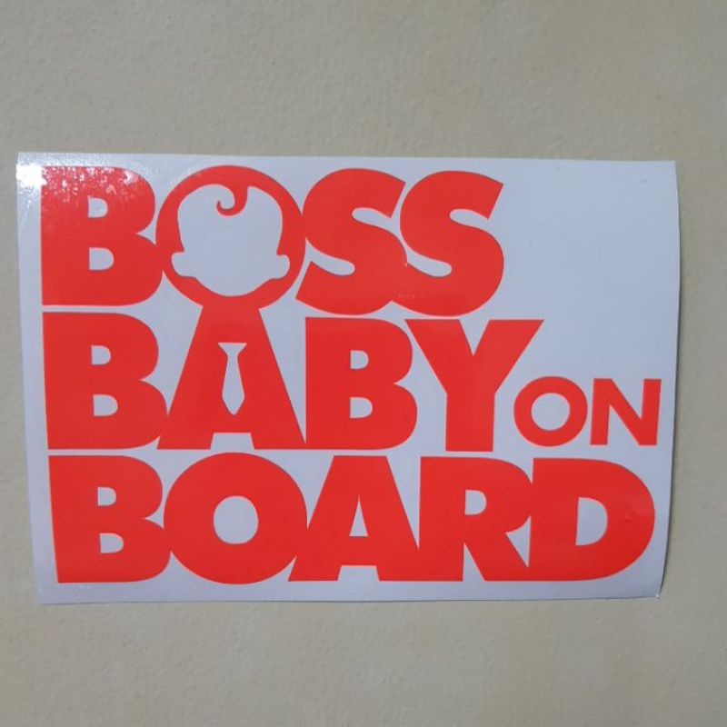 Boss Baby on Board, cutout sticker | Shopee Philippines