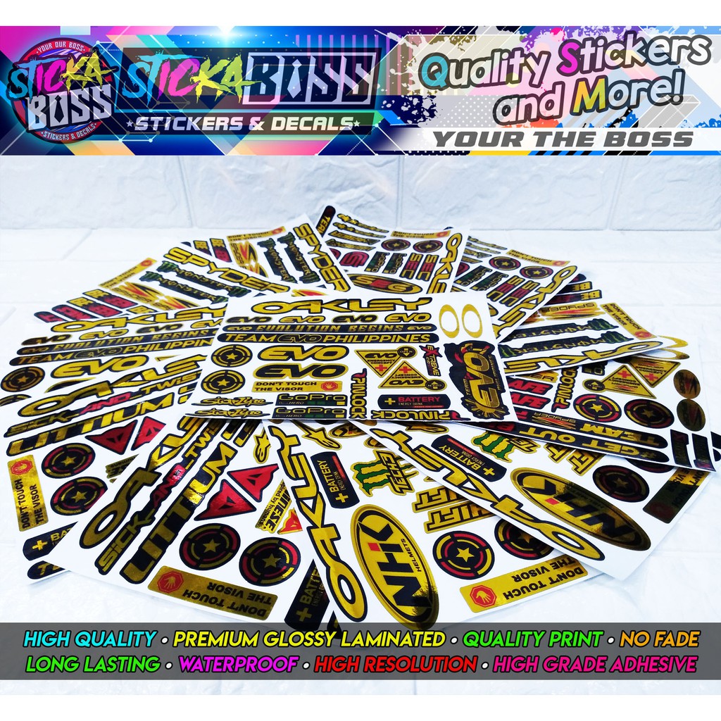 GOLD CHROME HELMET VISOR STICKERS | Shopee Philippines