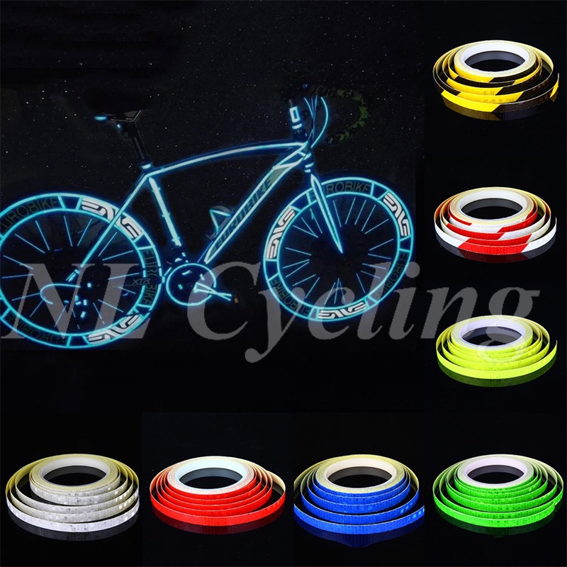 【Boutique & Stock】Bicycle PVC Reflective 8 meters long Bike Stickers ...