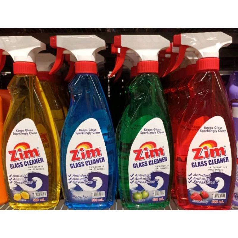 Zim Glass Cleaner 500ml with Spray & Refill | Shopee Philippines