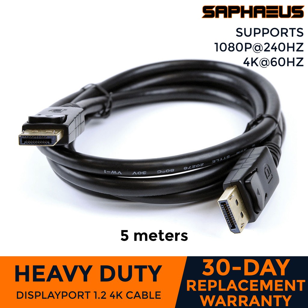 5 Meter 5M DisplayPort Cable 4K 165Hz DisplayPort to DisplayPort Cable ...