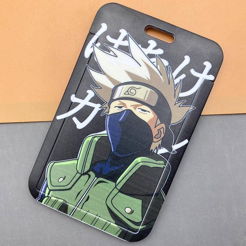 Naruto Anime PVC Card Cover Sasuke Kakashi Cool Student Campus Hanging ...