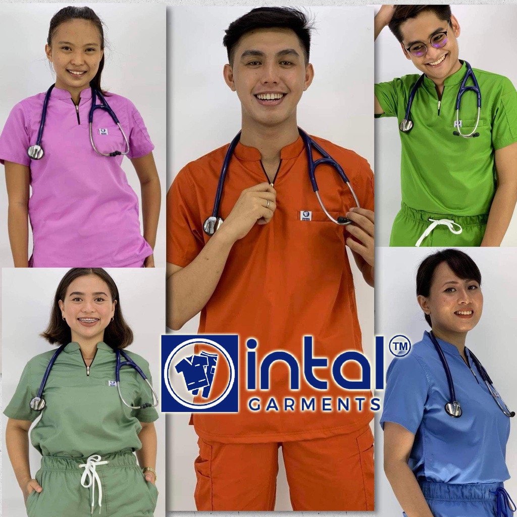 INTAL SCRUBSUIT 028 Elite MAPAGMALASAKIT Zip-Up Chino Collar Cargo 6 ...