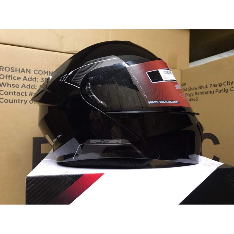 SPYDER Force Full Face Modular Helmet v2 (Free Extra Visor) | Shopee ...