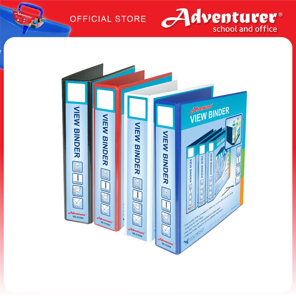 Adventurer View Binder, 3-Ring Binder, 1.5" - A4 Size | Shopee Philippines