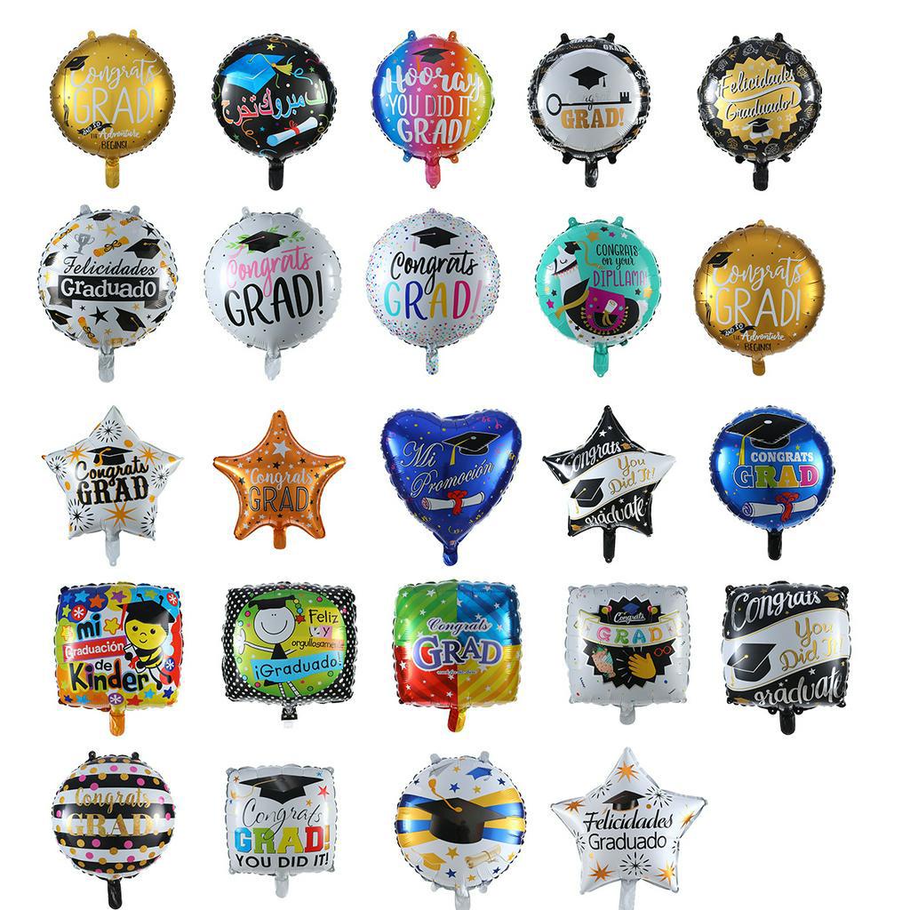 1pcs Graduation Theme Foil Balloon (loose)18 inch graduation aluminum ...