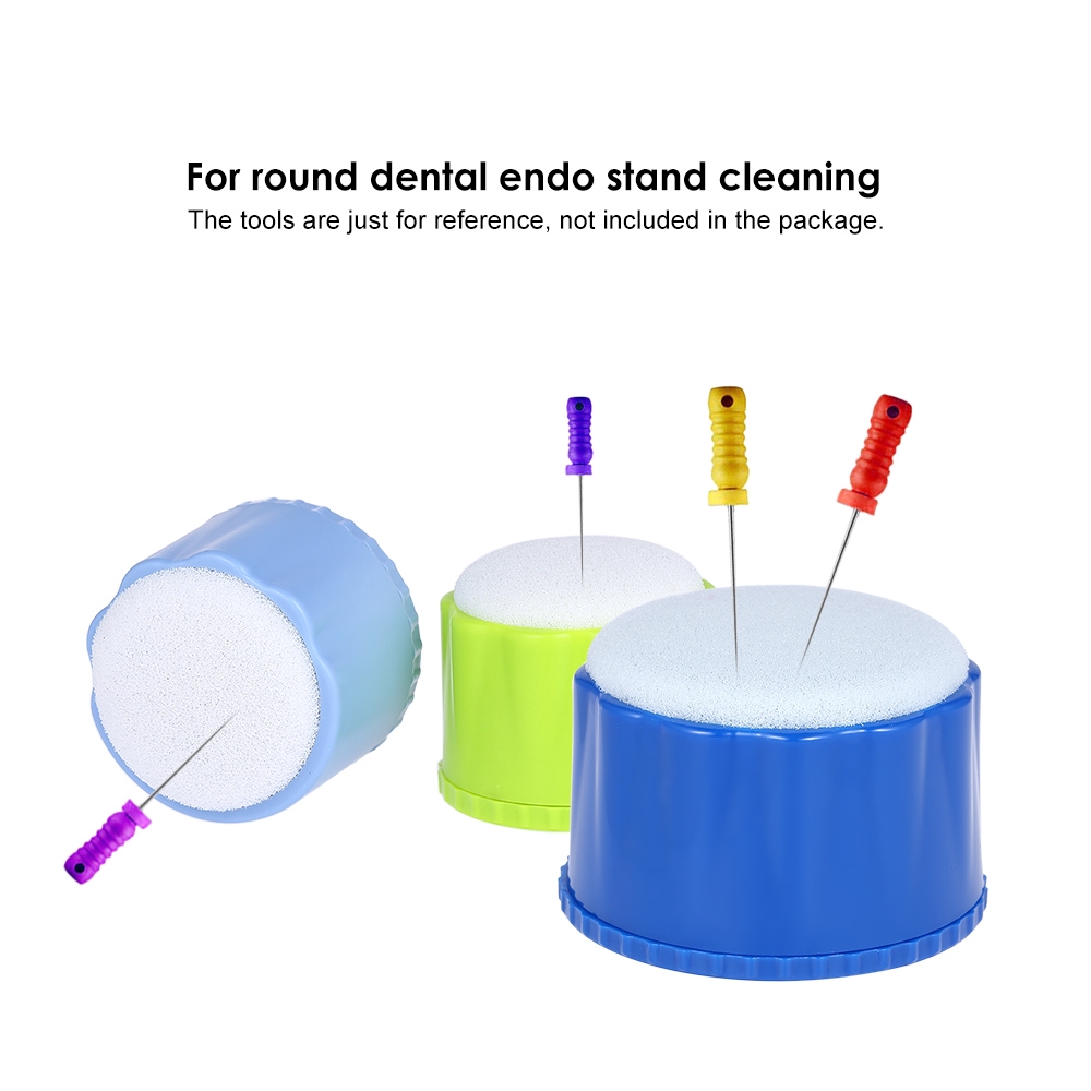 Dental Autoclavable Round Endo Stand Cleaning Foam Sponges Files Holder ...