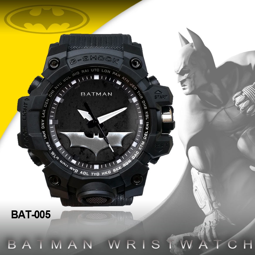 Batman logo watch black rubber | Shopee Philippines