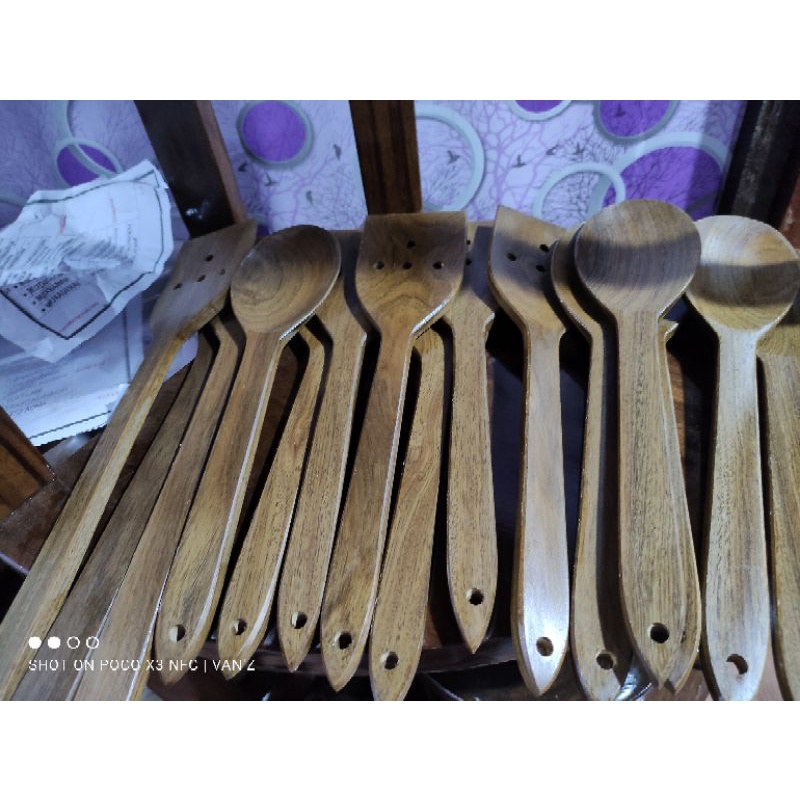 ONHAND inches set spoon laddle and frying non stick wooden (magcono ...