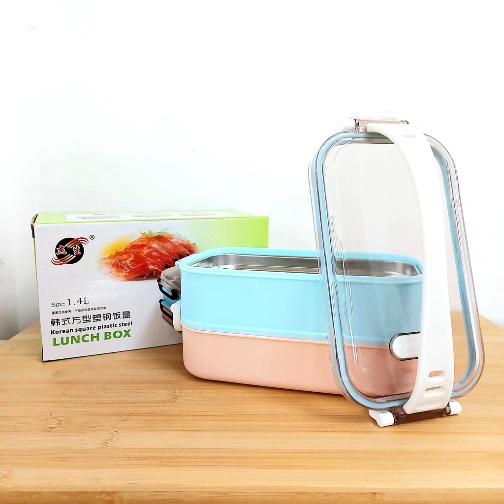 SALE 2 / 3 Layers Insulated Lunch Box Set Food Bag Storage Stainless ...