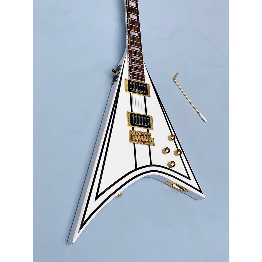 Electric Guitar Jackson Randy Rhoads V Flying, White | Shopee Philippines