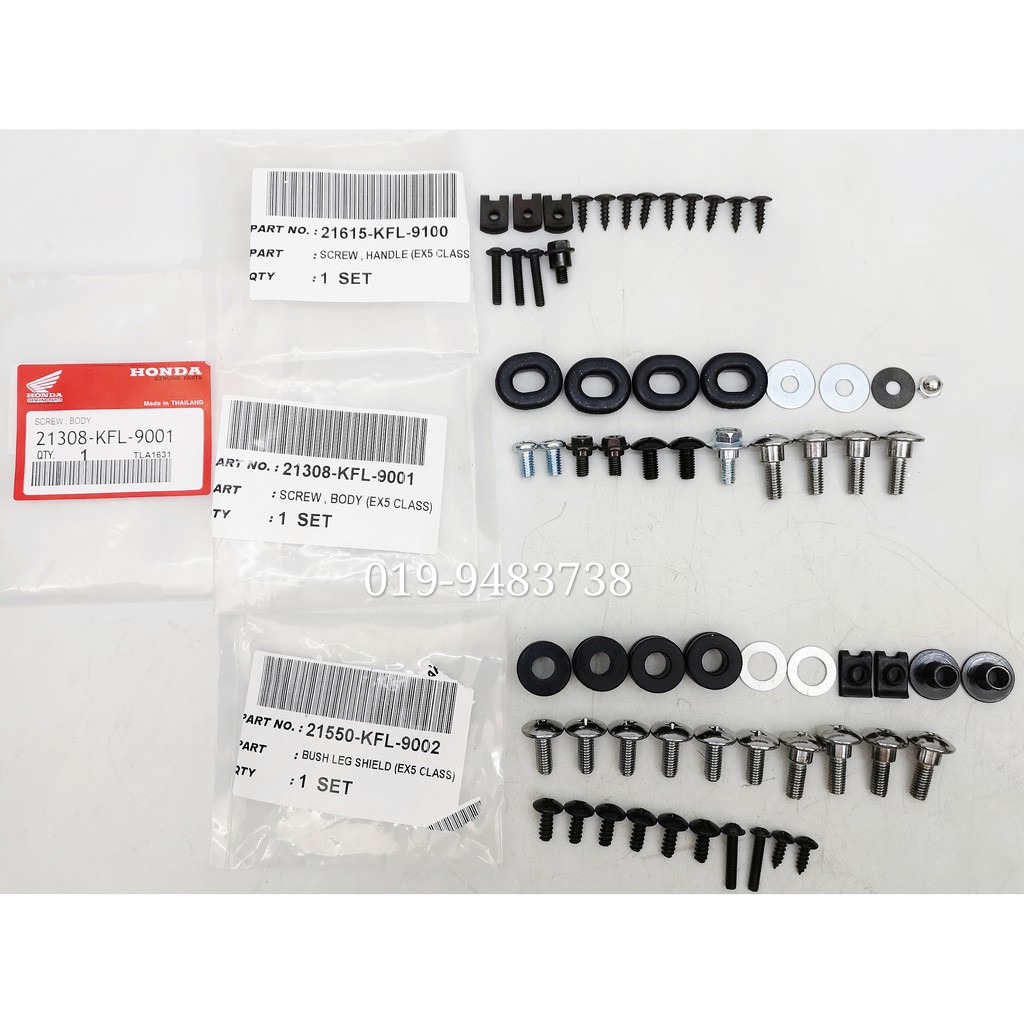Body Cover Screw Complete Full Set Honda EX5 Class Wave100 W100 Wave ...