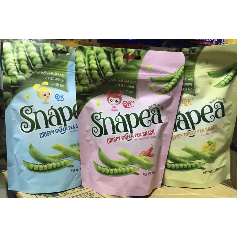 OK Snapea Crispy Green Pea Snacks 108g | Shopee Philippines