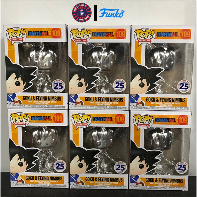 Funko Pop! Animation: Goku Flying Nimbus Chrome (Funimation Exclusive ...