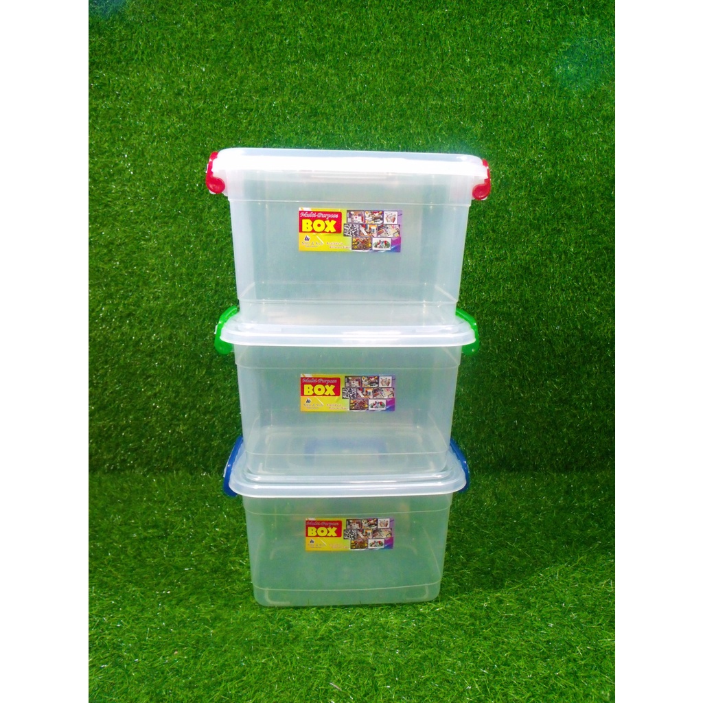 Sense & Style Plastic Storage Box With Handle Transparent (Per piece ...