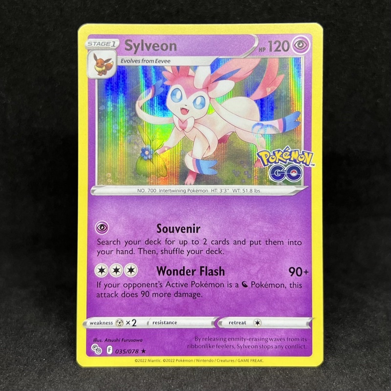 Pokemon TCG Sylveon Holo Rare 035/078 2022 Pokemon GO Trading Card ...
