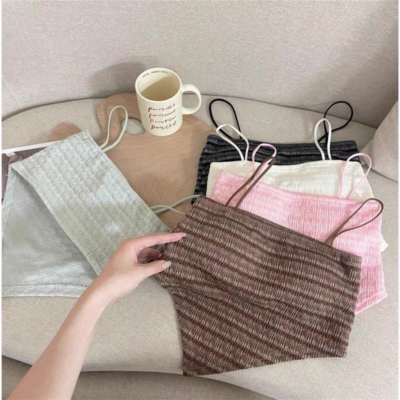 Women Korean Style Hot Sexy Brallete Crop Top with Padded Tube Bras ...