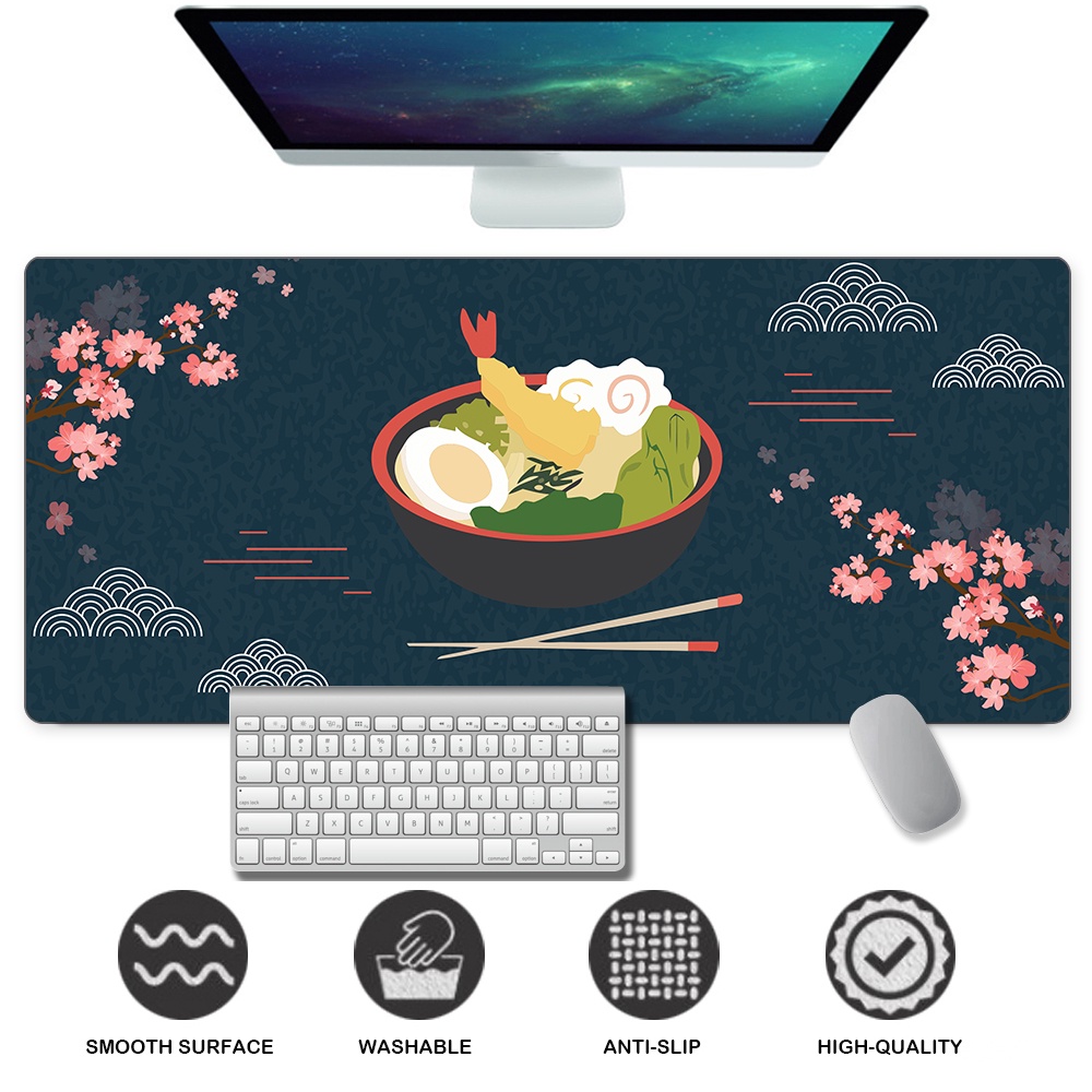 Sushi Mousepad Deep sea blue Custom Printed Large Mouse Pad Gaming ...