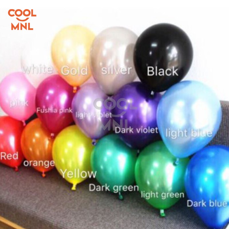 10pcs /pack 10" Metallic Latex Pearl Balloons | Shopee Philippines