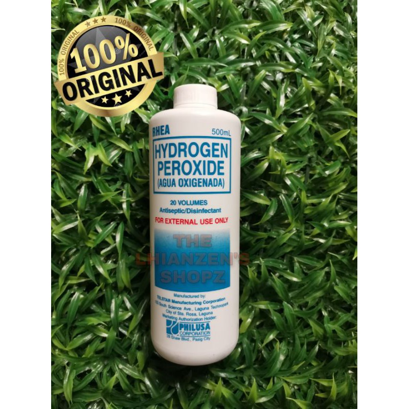 RHEA Hydrogen Peroxide (Agua Oxigenada) 120ML 500ML 1000ML | Shopee ...