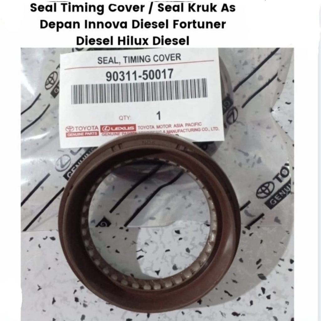 Oil SEAL CRANKSHAFT FRONT INNOVA REBORN 2GD 2.4CC DIESEL SEAL FRONT AS CRUCK INNOVA FORTUNER ...