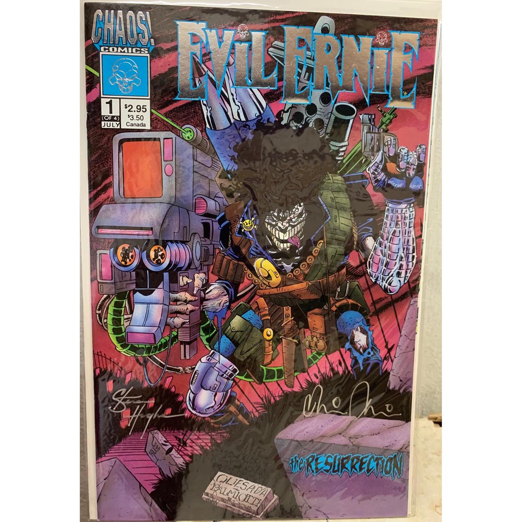 Chaos Comics: 1993 - Evil Ernie: The Resurrection #1 - Signed by Brian ...