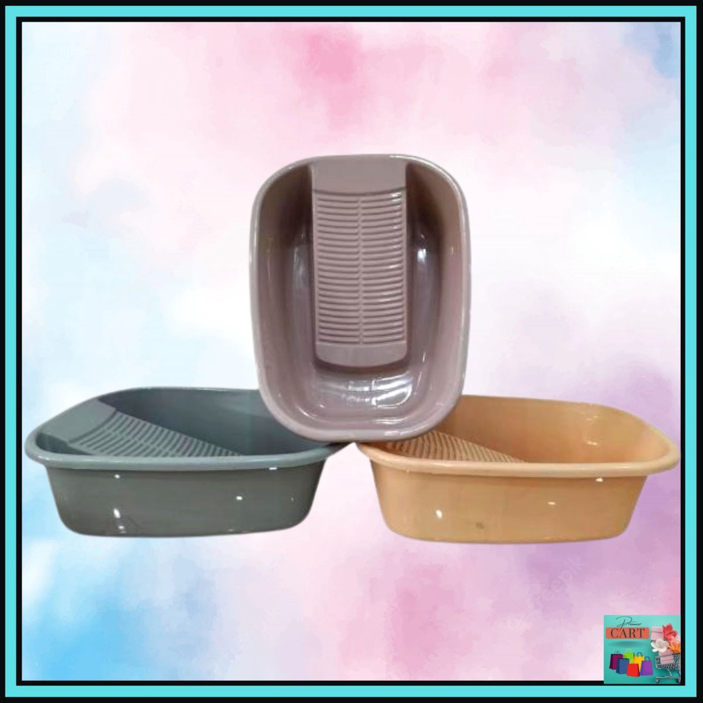 LAUNDRY PLASTIC BASIN WITH BUILT-IN WASHING BOARD/ PLASTIC BASIN 2in1 ...