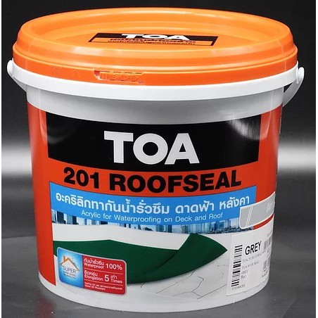 TOA Roofseal 201 Leak-Proof Roof Leaks Leak Size 4 Kg (Gray) | Shopee ...