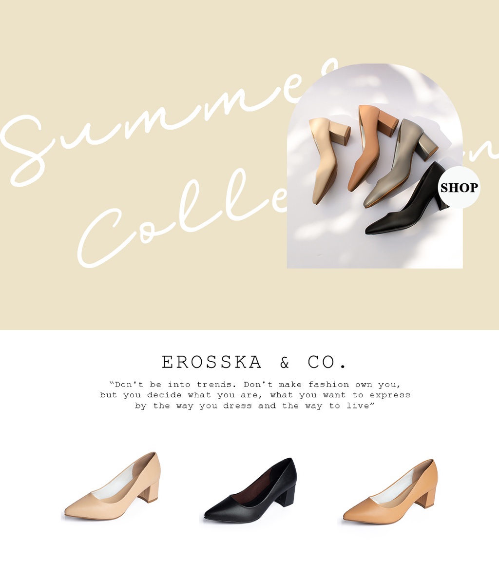 [BABY FORM UP 1 SIZE] - Erosska pointed toe high heels, basic style ...