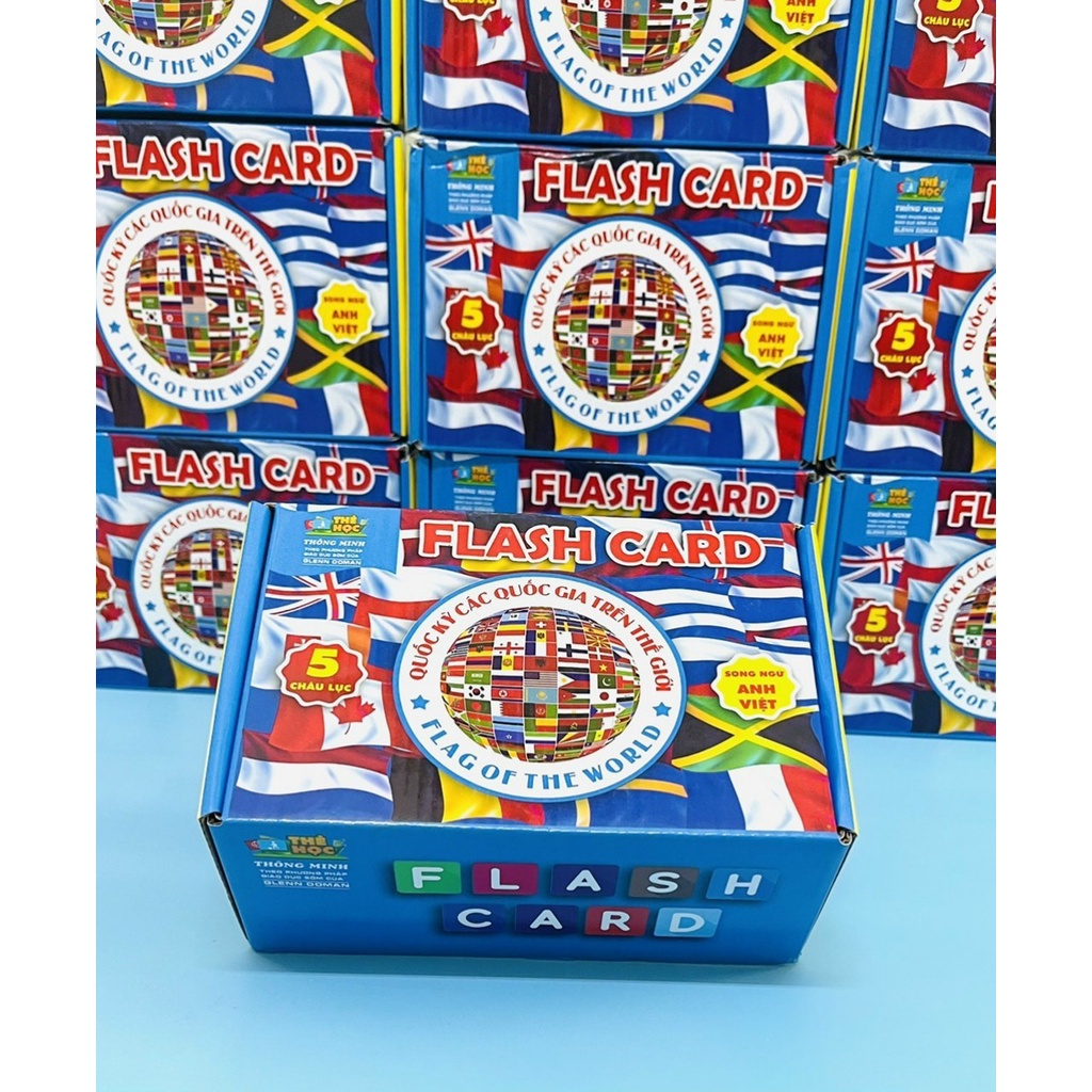 Set of bilingual learning cards with national flags of 175 countries ...