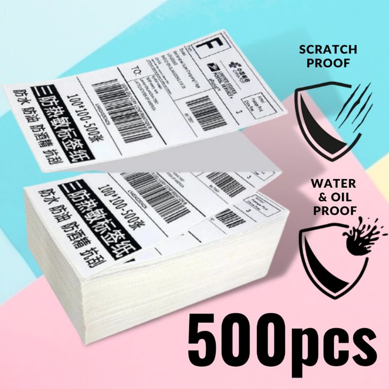 Waybill Thermal Sticker A6 100mmx150mm Waterproof and Oil Proof Sticker ...