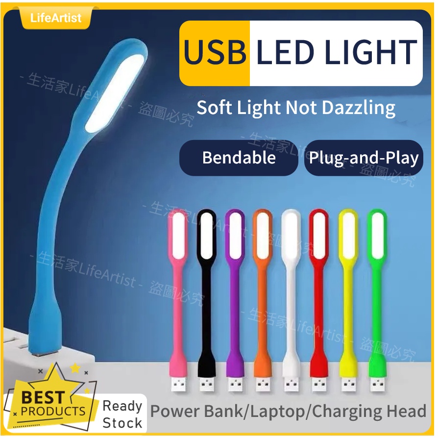 Flexible Bendable Mini USB LED Lamp USB Night Lights Book Light For Power Bank Notebook Computer ...