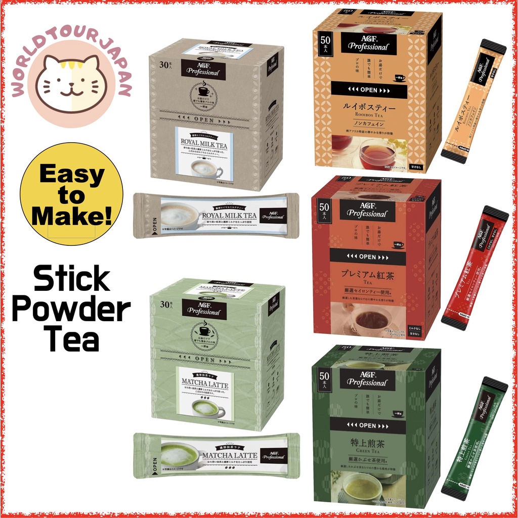 AGF Professional Powder Tea Sticks / 50 Pcs or 30 Pcs / Powder Tea ...