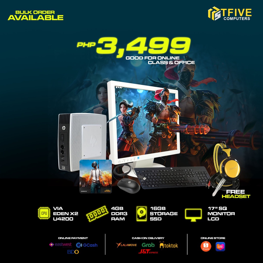 [T5 COMPUTERS]COMPUTER SET PACKAGE HP THINCLIENT PACKAGE VIA EDEN ...