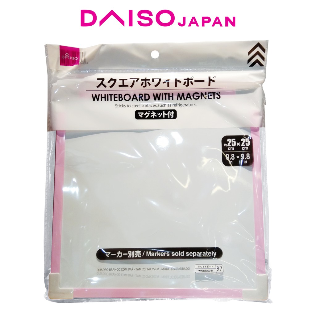 Daiso Pink Framed Whiteboard with Magnets | Shopee Philippines