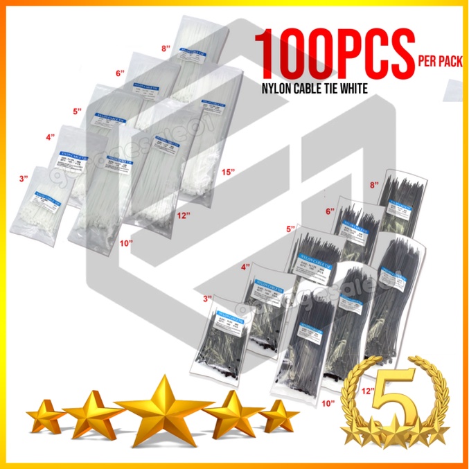 Nylon Universal Cable Tie Buckle 100pcs / Pack Heavy Duty Cable Tie ...