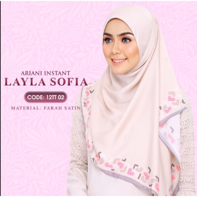 TUDUNG / HIJAB ARIANI PRINTED LAYLA SOFIA & LAYLA DIANE | Shopee ...