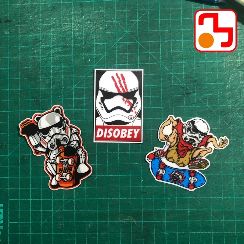 Storm Trooper Laminated Sticker set of 3 | Shopee Philippines