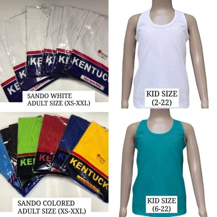 KENTUCKY SANDO FOR BOYS PLAIN ( WHITE & COLORED) 100% PURE COTTON ...