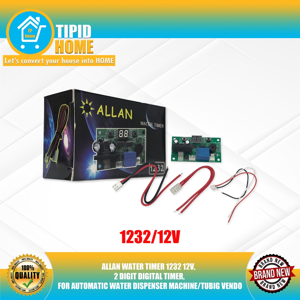 ALLAN WATER TIMER 1232 12V, 2 DIGIT DIGITAL TIMER, FOR AUTOMATIC WATER ...