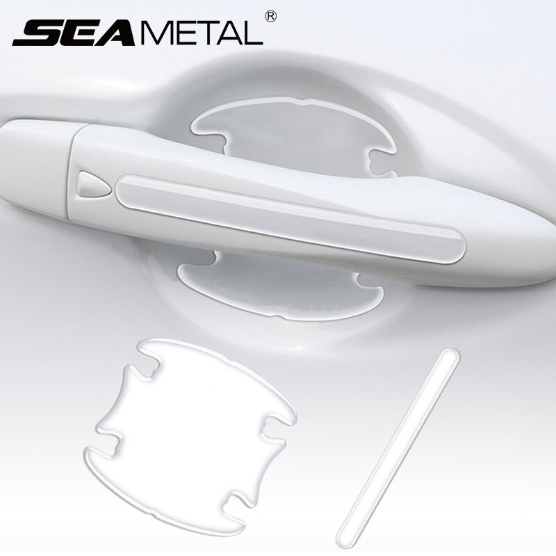 SEAMETAL 4pcs Car Door Handle Sticker Universal Car Protection Film ...