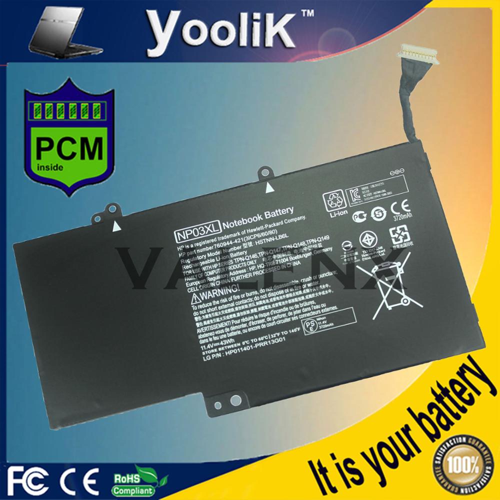 laptop battery HSTNN-LB6L NP03 NP03XL TPN-Q146 TPN-Q147 TPN-Q148 TPN ...