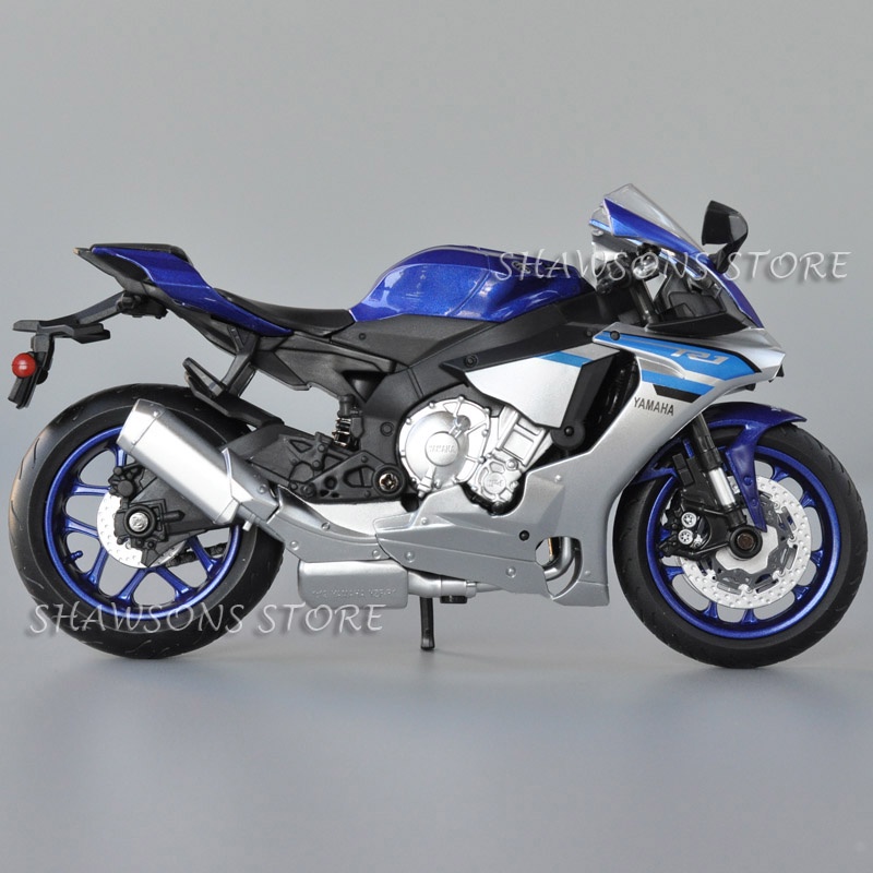 1:12 Scale Diecast Motorcycle Model Toys Yamaha YZF R1 Sports Bike ...