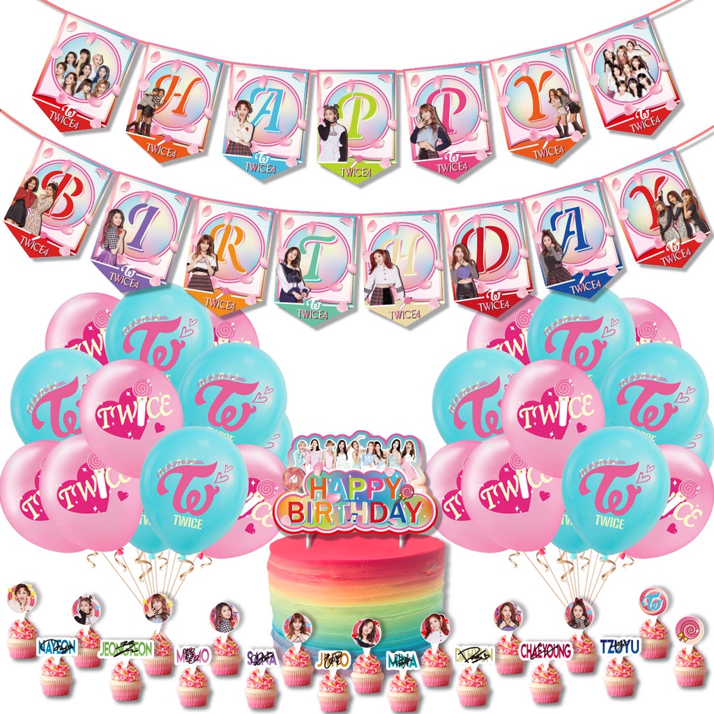 TWICE Party Needs Party Decorations Birthday Party Supplies Includes ...