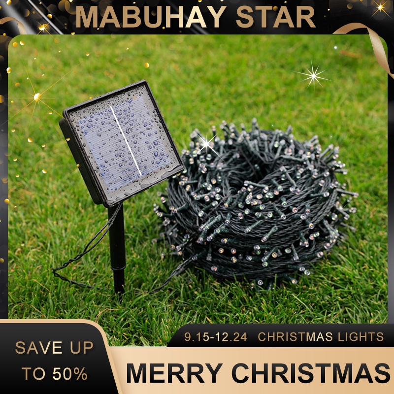 COD 10M 20M (1200mAh) Solar 100L 200L Led String Fairy Light Party ...
