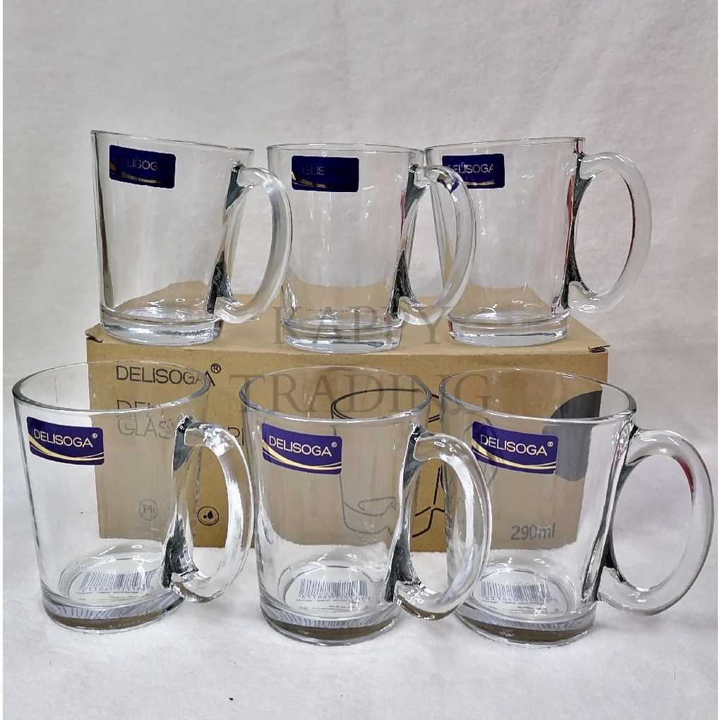 1/box 6pcs Coffee Mug Clear Glass Mug | Shopee Philippines