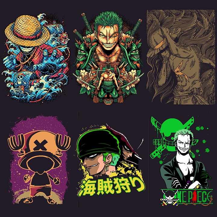 IRON ON - ANIME - ONE PIECE vol.2 Designs A4 size print Ready to Press ...