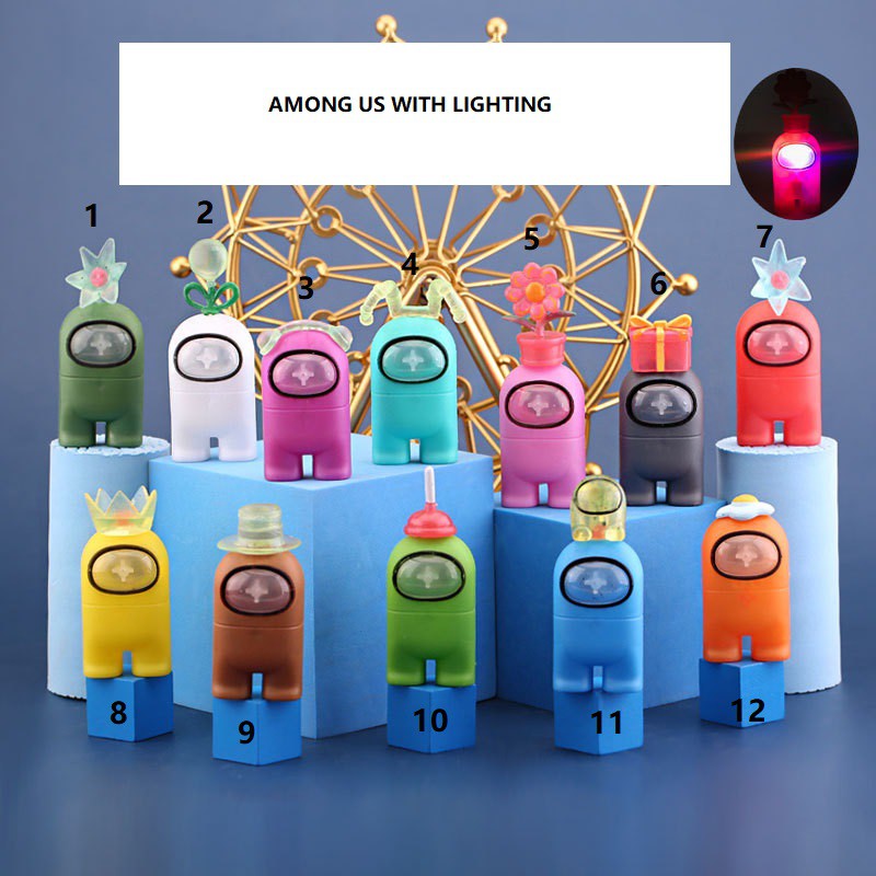 - Among Us Cartoon with lighting Cake Topper/ Cake Decorations/ Toy ...